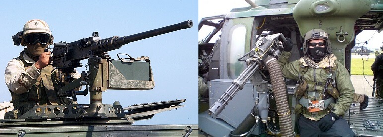Dillon Aero M134D vs Browning .50 cal M2 - Romania Military